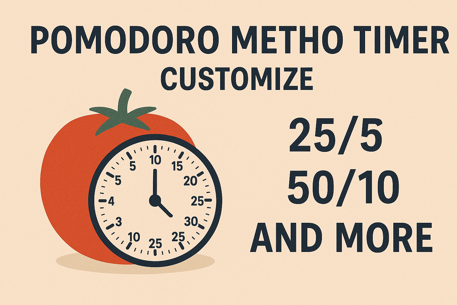 Pomodoro Method Timer: Customize 25/5, 50/10, and More ...